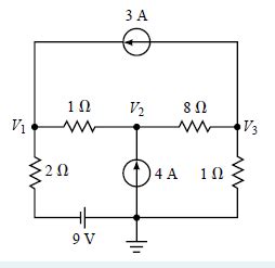 Solved Determine All The Indicated Node Voltages For The Chegg Com