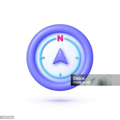 흰색 배경에 나침반 3d 그림 사실적인 벡터 일러스트 레이 션 0명에 대한 스톡 벡터 아트 및 기타 이미지 0명 금속 남쪽 Istock