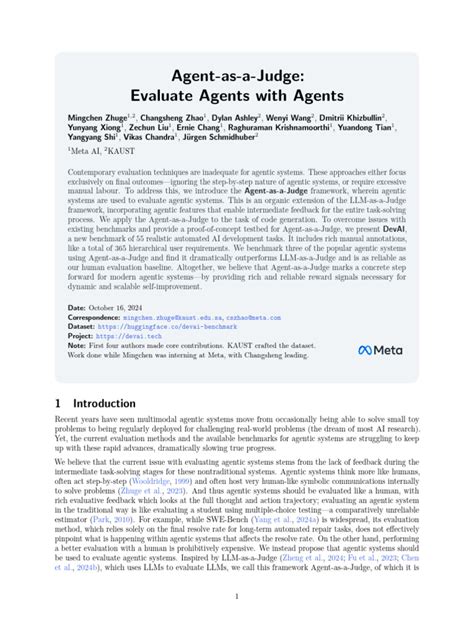 Agent As A Judge Evaluate Agents With Agents Pdf Artificial
