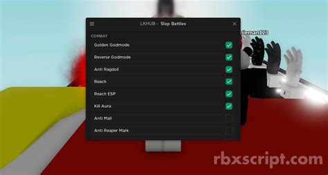 Slap Battles Kill Aura God Mode ESP Scripts RbxScript