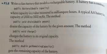 Solved Has A Construct ·p38 Write A Class Battery That