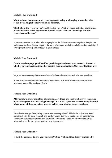 module 4 short responses module four question 1 mark believes that