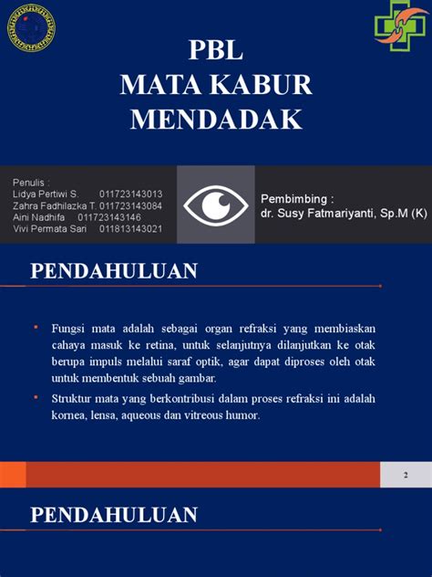PBL Penurunan Visus Mendadak | PDF