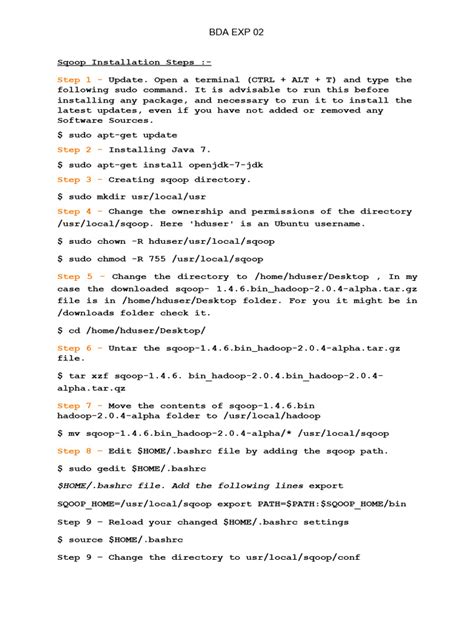 Bda 02 Sqoop Installation Pdf