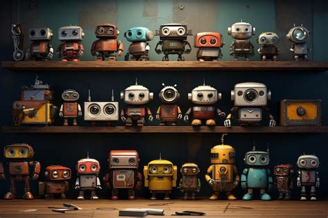 premium photo 3d rendering robot on a dark background futuristic robot