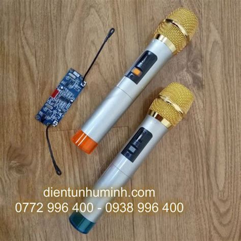 Mua Bộ Micro không dây cho loa kéo UHF Wireless Microphone mạch rời xám vàng micro cho loa