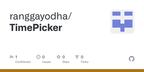 GitHub Ranggayodha TimePicker