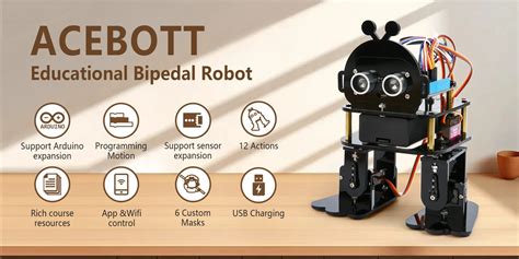 Acebott Qd021 Bionic Biped Robot Kit For Arduino Esp32 Electronic Toy