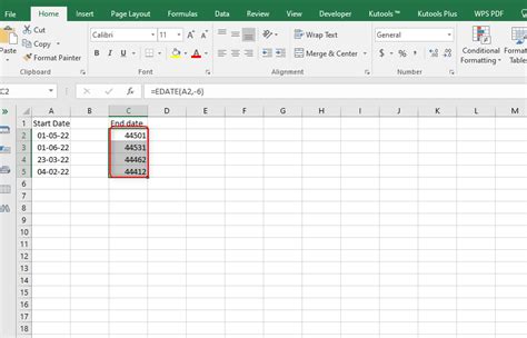 Subtract 6 Months From A Date In Excel Basicexceltutorial