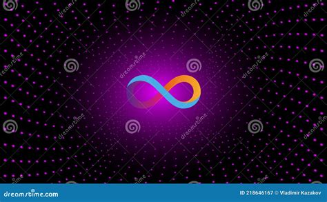 dfinity internet computer icp isometric token symbol in digital circle on blue background