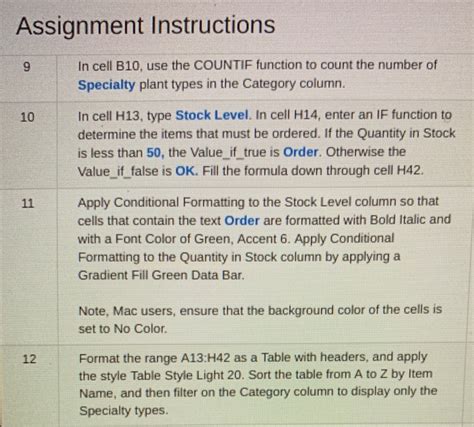 Solved Assignment Instructions In Cell B10 Use The Countif