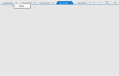 Context Menu In Windows Forms Tabbed Form Control Syncfusion