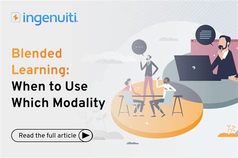 Blended Learning When To Use Which Modality Ingenuiti
