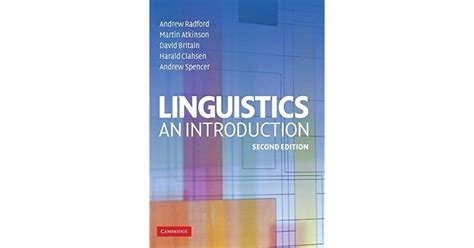 Linguistics 2nd Edition By Martin Atkinson And Et Al Andrew Radford