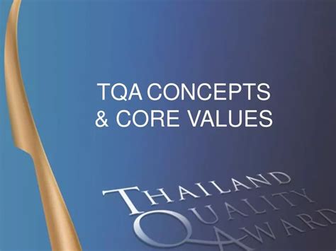 Ppt Tqa Concepts And Core Values Powerpoint Presentation Free Download