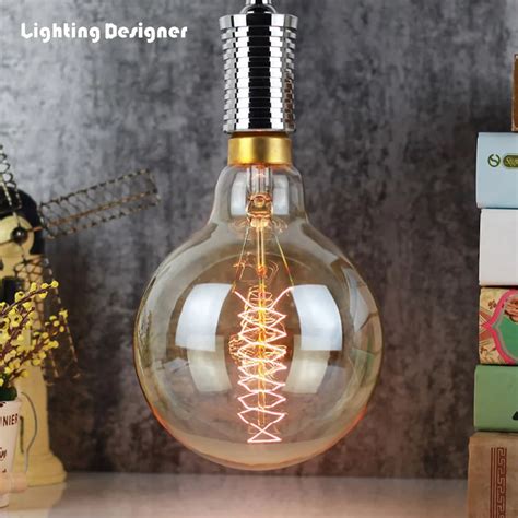 G Big Size Edison Bulb Quad Loop V W E Base Pendant Light