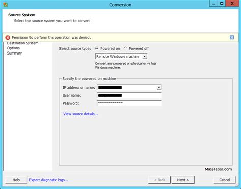 how to fix vmware converter error failed unable to find the system