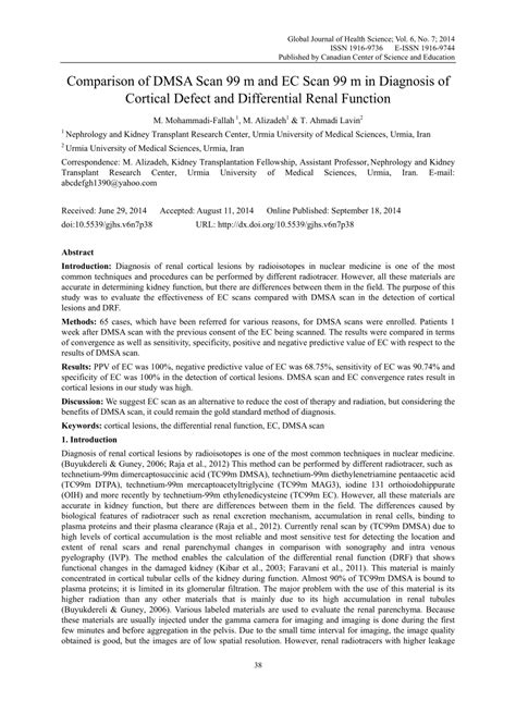 Pdf Comparison Of Dmsa Scan 99 M And Ec Scan 99 M In Diagnosis Of