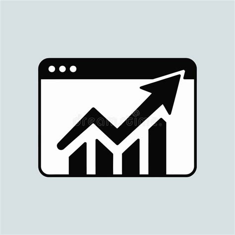 Black And White Website Browser Window Displaying Upward Trending Bar Graph With Prominent Arrow
