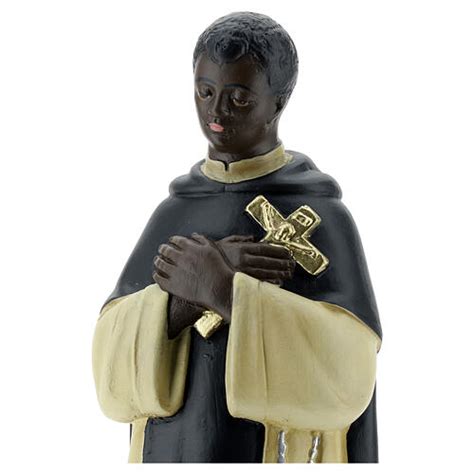Santo Martin De Porres Statue 30 Cm Hand Painted Plaster Barsanti