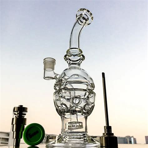Dropshipping Faberge Swiss Perc Glass Dab Rig With Double Glazing 14