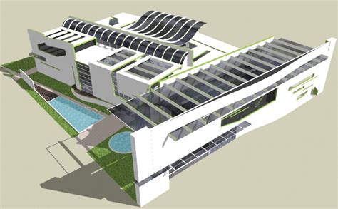 Multi Story Corporate 3d Building Cad Drawing Details Skp File