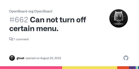 Can Not Turn Off Certain Menu Issue OpenBoard Org OpenBoard GitHub