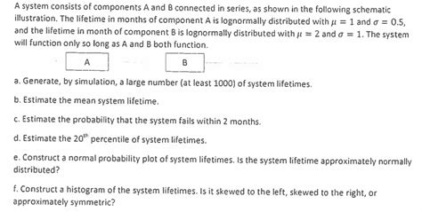 Solved A System Consists Of Components A And B Connected In Chegg
