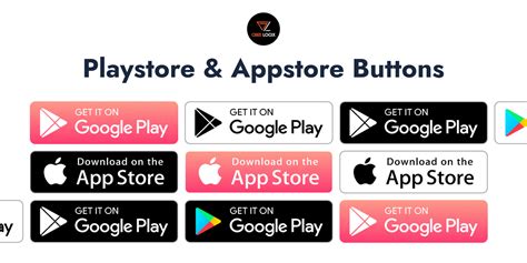 Playstore Appstore Buttons Figma
