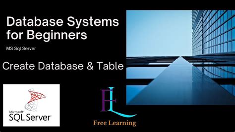 Day 1 Sql Server Create Database And Table Rdbms Free Learning