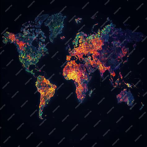 a heat map visualizing population density across various regions