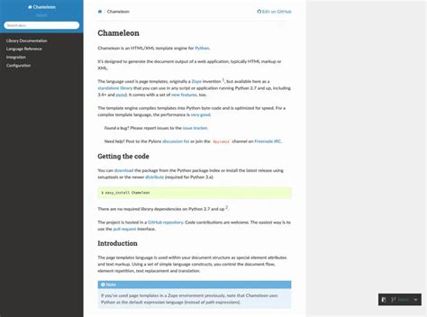 Chameleon By Malthe A Undefined Template Built At Lightspeed