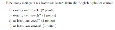 solved 1 how many strings of six lowercase letters from the