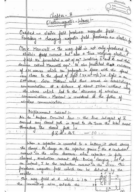 SOLUTION Physics Class Th Electromagnetic Waves Studypool