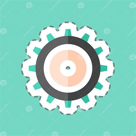 Sticker Line Cut Settings Suitable For Web Interface Symbol Simple Design Editable Design