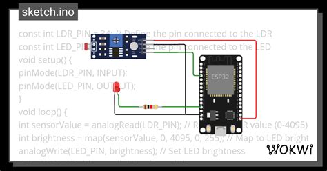 Ldr Automatic Ambient Sensing Wokwi Esp32 Stm32 Arduino Simulator