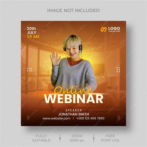 디지털 마케팅 기업 소셜 미디어 라이브 웹 세미나 및 Instagram 게시물 템플릿 무료 Psd 파일