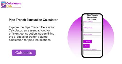 Pipe Trench Excavation Calculator Online Calculatorshub