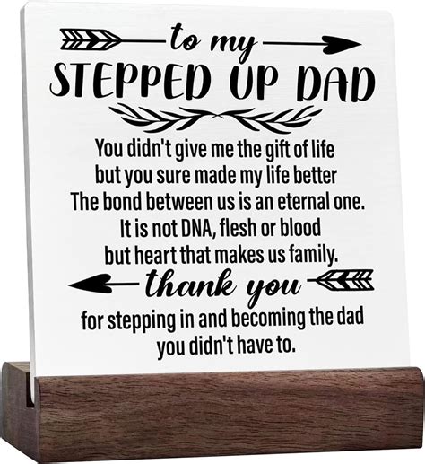 Ceramic Sign 4x4 Inch Stepdad Ts From Daughter Son Stepdad Fathers