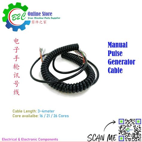 Mpg Cable 3 Meter 21 Cores Spring Spiral Coiled Pendant Cable For Nc Cnc Manual Pulse Generator