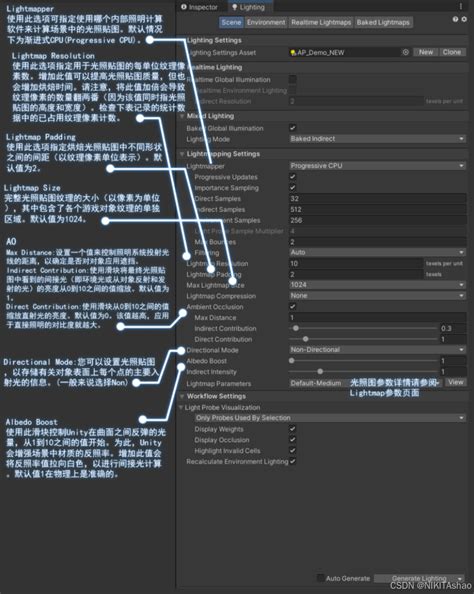 Unity场景光源烘焙：lightmapping Settings常用功能图译unity Lightmapping Settings Csdn博客