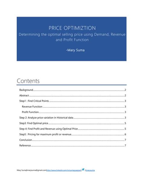 Price Optimization Pdf