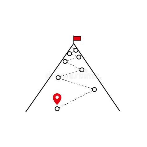 Mountain Climb Path Challenge Journey Base Infographic Vector Growth