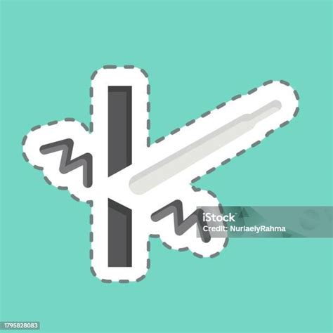 스티커 라인 절단 용접 용접기 장비 기호와 관련이 있습니다 심플한 디자인 편집 가능 간단한 일러스트레이션 공장 산업 건물에 대한