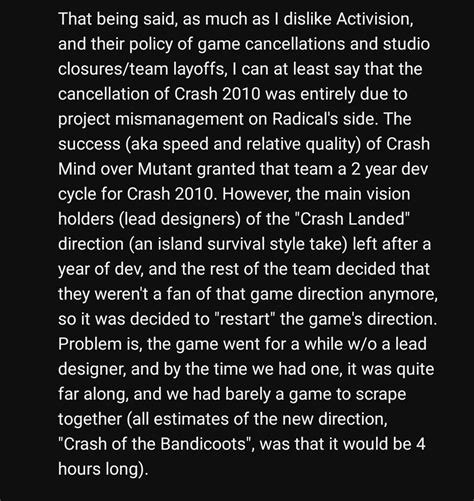 So Was There An Almost Finished Version Of The Canceled Game Crash Landed That Was 4 Hours