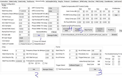 Awr2243boost Error With Capturing Data On Dca1000 Sensors Forum Sensors Ti E2e Support Forums