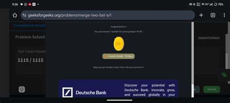 yepuri vignesh on linkedin geeksforgeeks geekstreak2024 deutschebank codingchallenge…