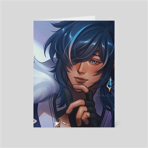 Kaeya Portrait Genshin Impact A Card Pack By Porucatto Inprnt