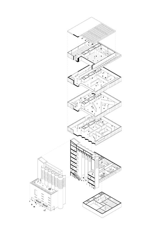 Exploded Axonometric Diagram⁠ Diagram Architecture Axonometric Drawing Architecture Concept