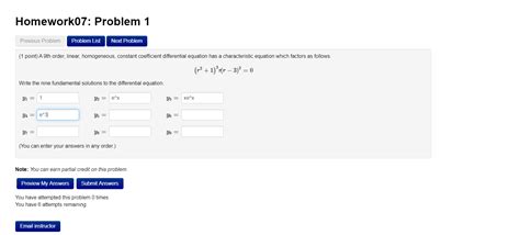Solved Homework07 Problem 1 Previous Problem Problem List